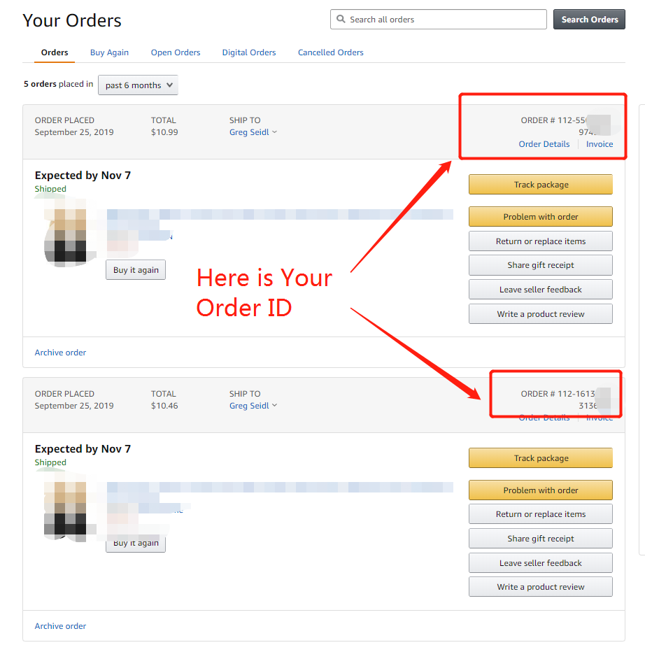 How to find my order ID?